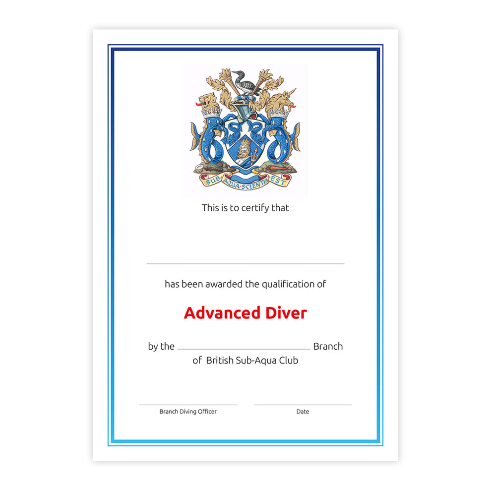 Advanced Diver Certificate – BSAC